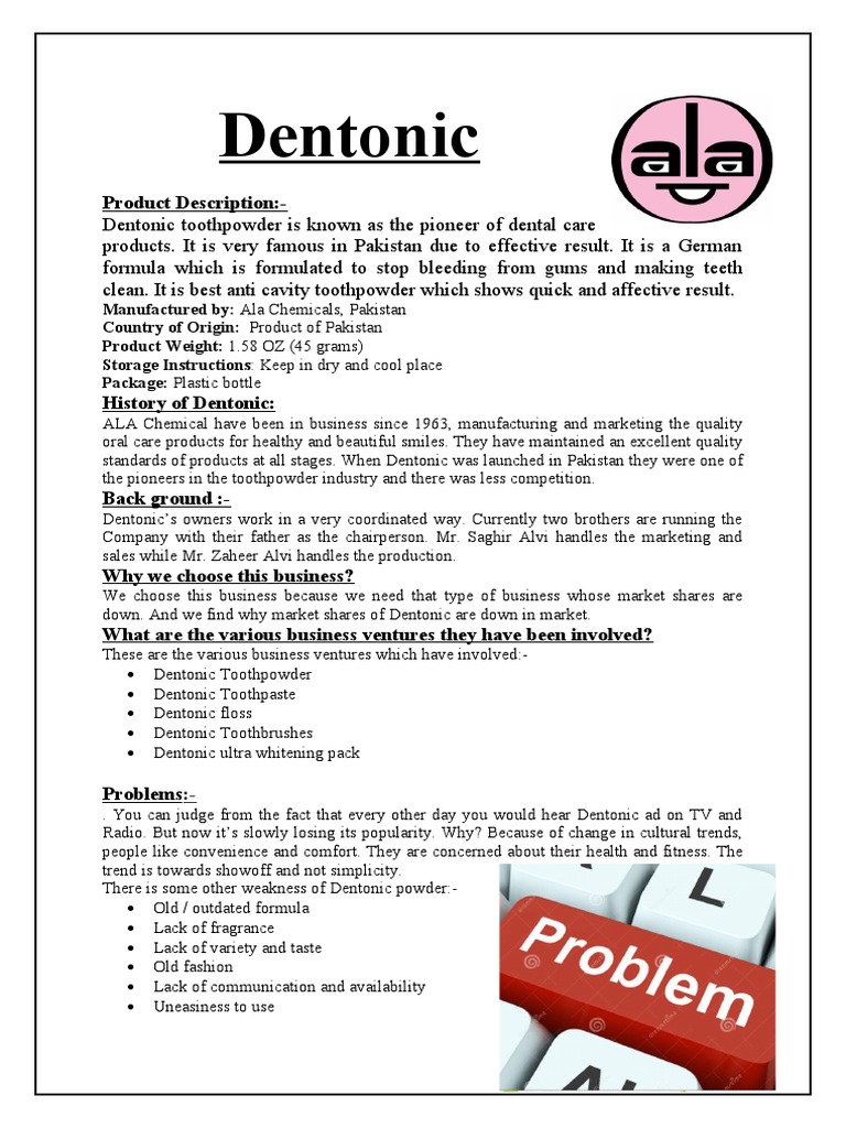 Dentonic Report Final | PDF | Oral Hygiene | Brand