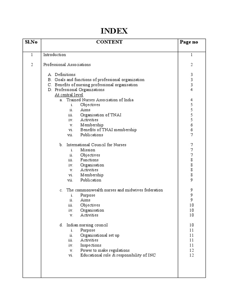 Index: SL - No Content Page No | PDF | Health Care