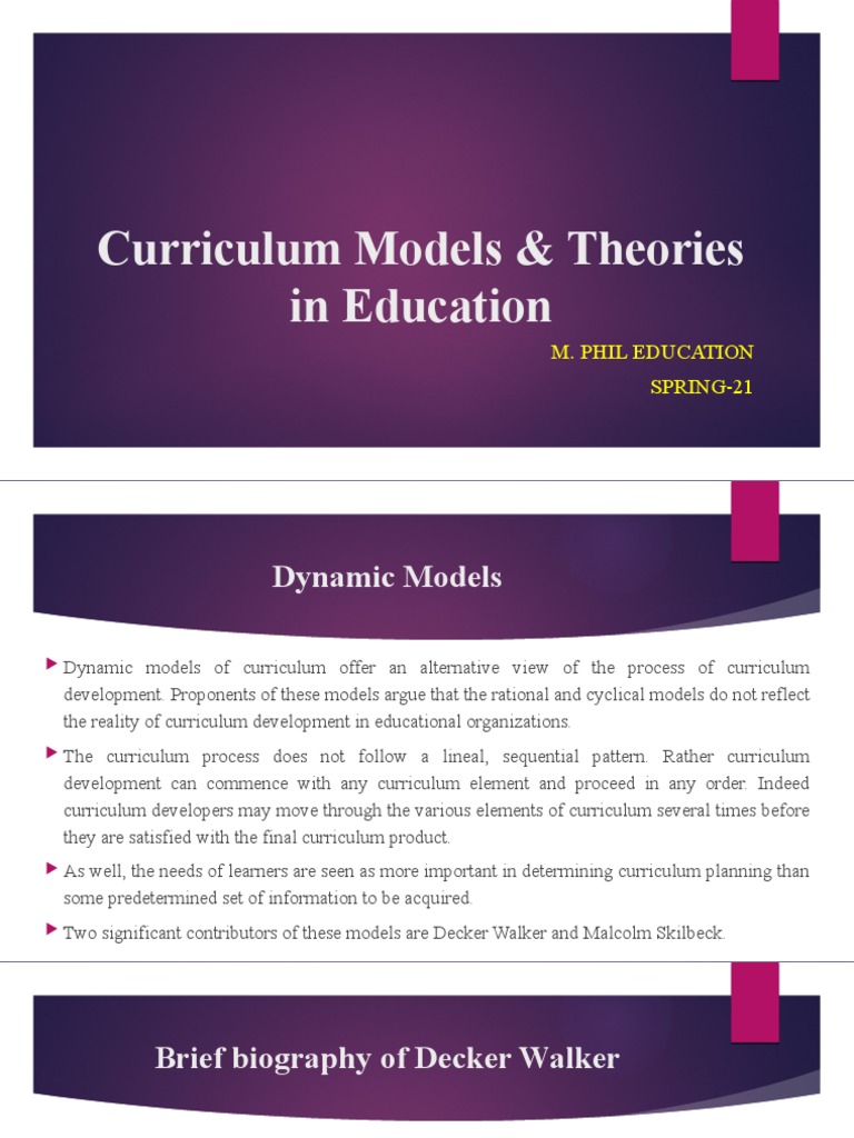 7-Curriculum Models Theories in Education | PDF | Curriculum | Idea