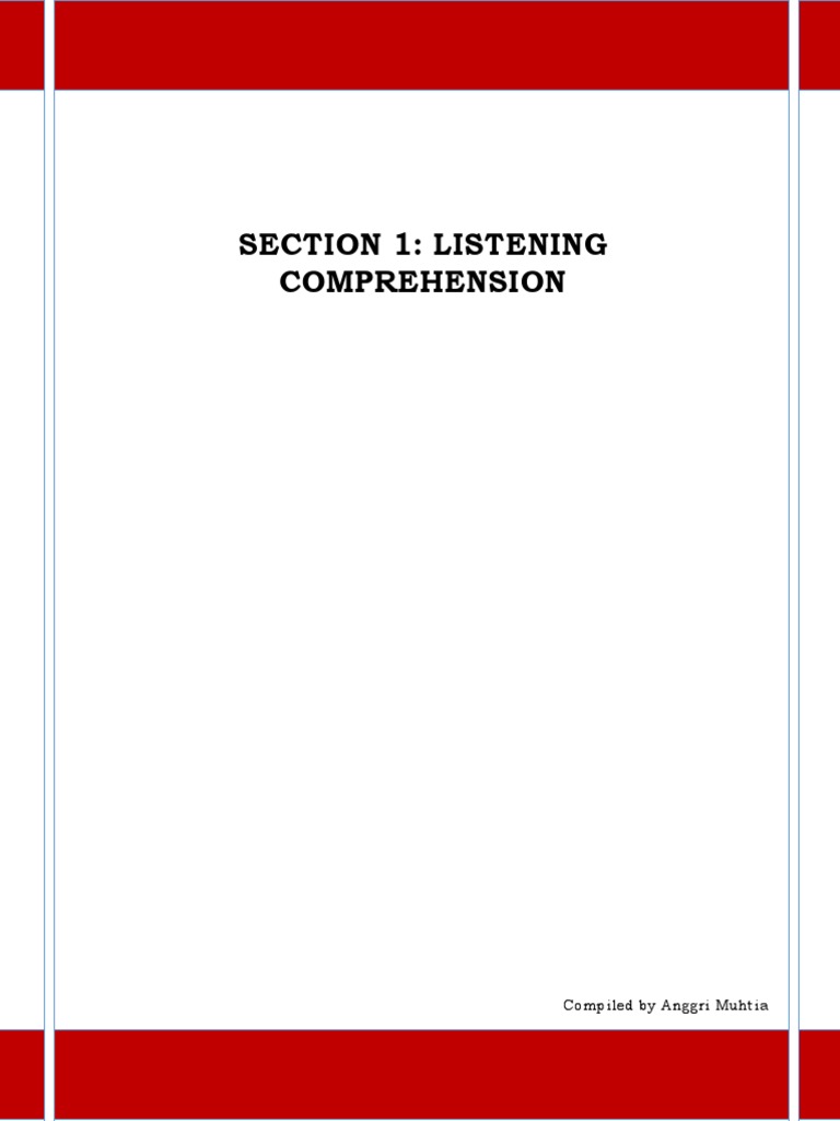 Section 1 - Listening Comprehension | PDF