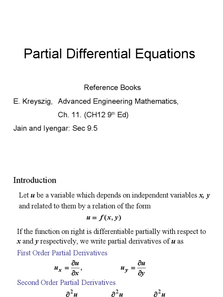 Partial Differential Equations | PDF | Partial Differential Equation | Equations