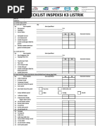 FORM Checklist Panel Listrik | PDF