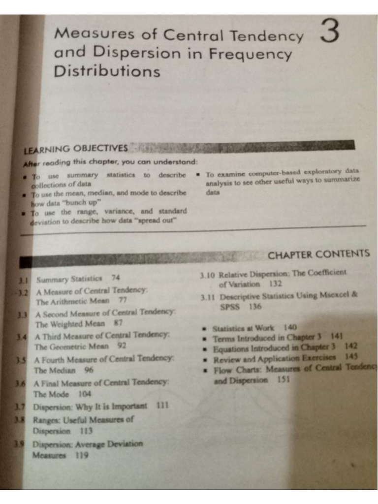 Chapter 3 Statistics | PDF