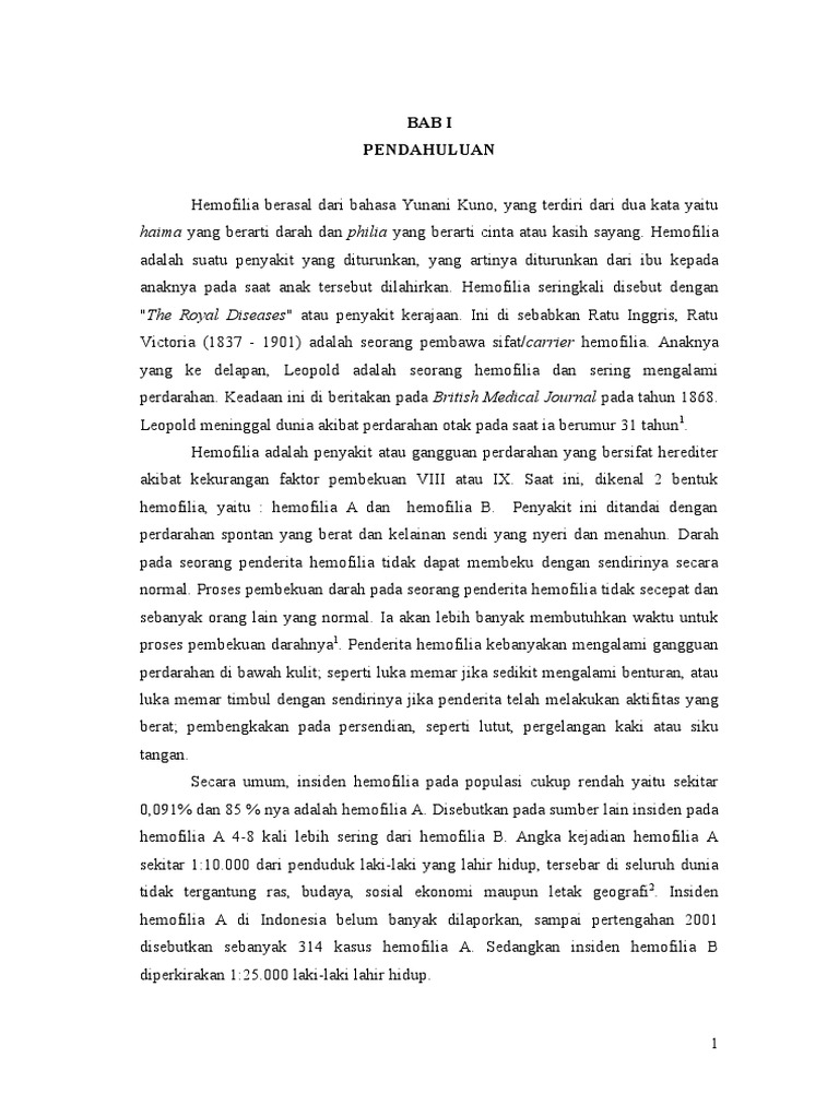 PBL Hemofilia Arjawa-Ocha | PDF