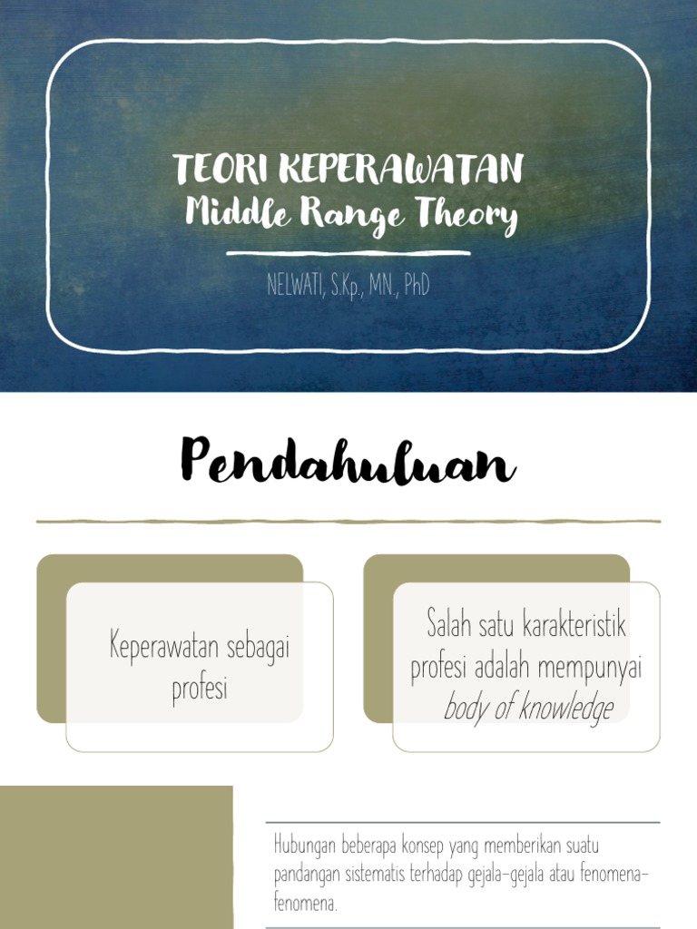 Middle Range Theory - Falsafah - Compressed | PDF | Theory | Nursing