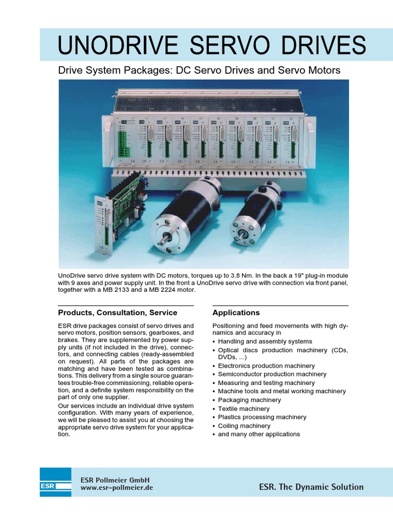 DC Servo Drive Systems Overview | PDF | Electric Motor | Power Supply