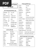 Choir Terms List | PDF | Singing | Tempo
