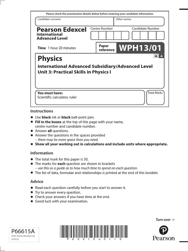 Physics: Pearson Edexcel | PDF | Metrology | Physics