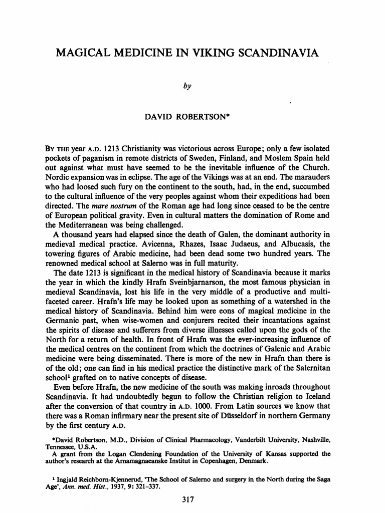 Magical Medicine in Viking Scandinavia | PDF | Odin | Runes