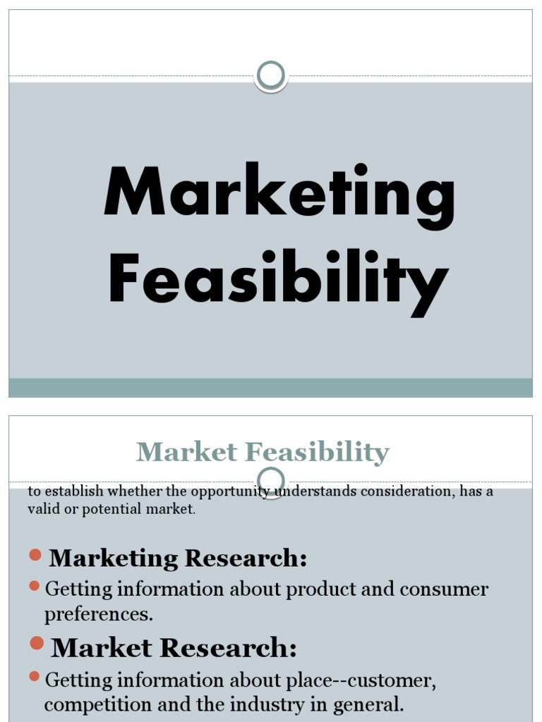 Market Feasibility Study Guide | PDF | Market (Economics) | Business