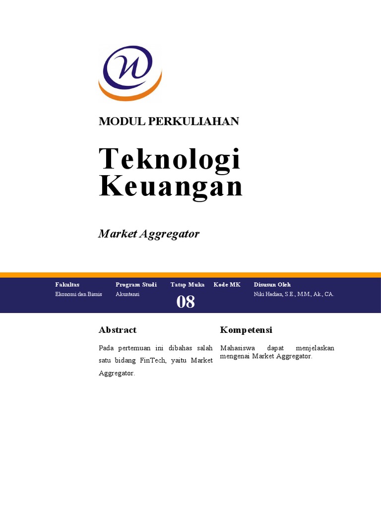 Modul - 08 Market Aggregator | PDF