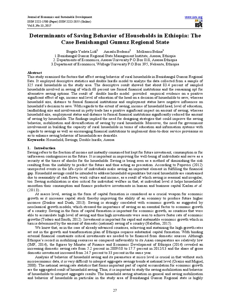 Determinants of Saving Behaviour | PDF | Economic Growth | Saving