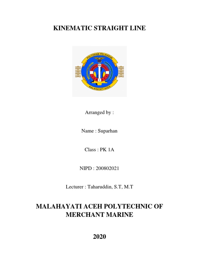 Kinematic Straight Line | PDF | Speed | Velocity