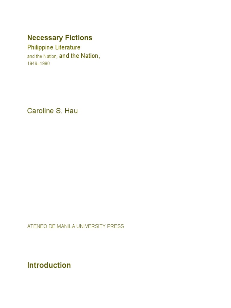 05 Hau - Necessary Fictions Introduction | PDF | Philosophical Theories | Philosophical Movements