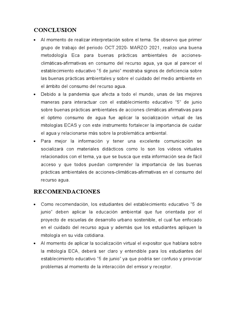 CONCLUSION | PDF | Ciencia y matemáticas