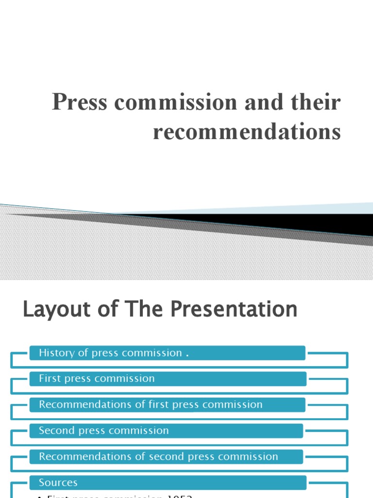 Press Commission and Their Recommendations-1 | PDF | Newspapers | Mass ...
