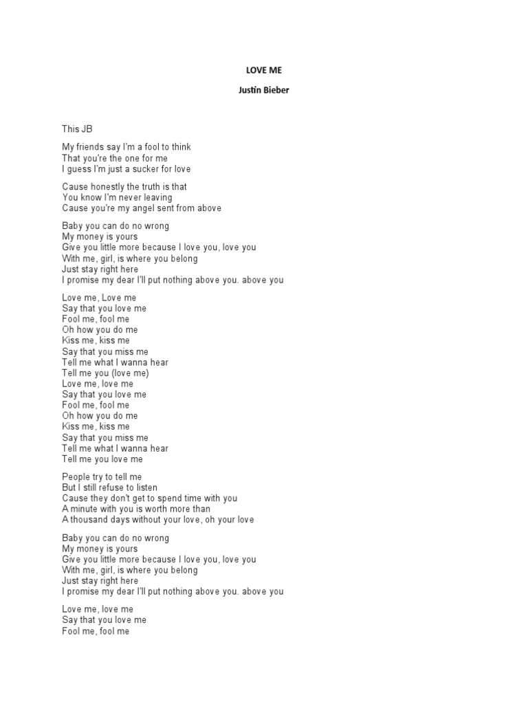 Love Me | PDF | Poetry