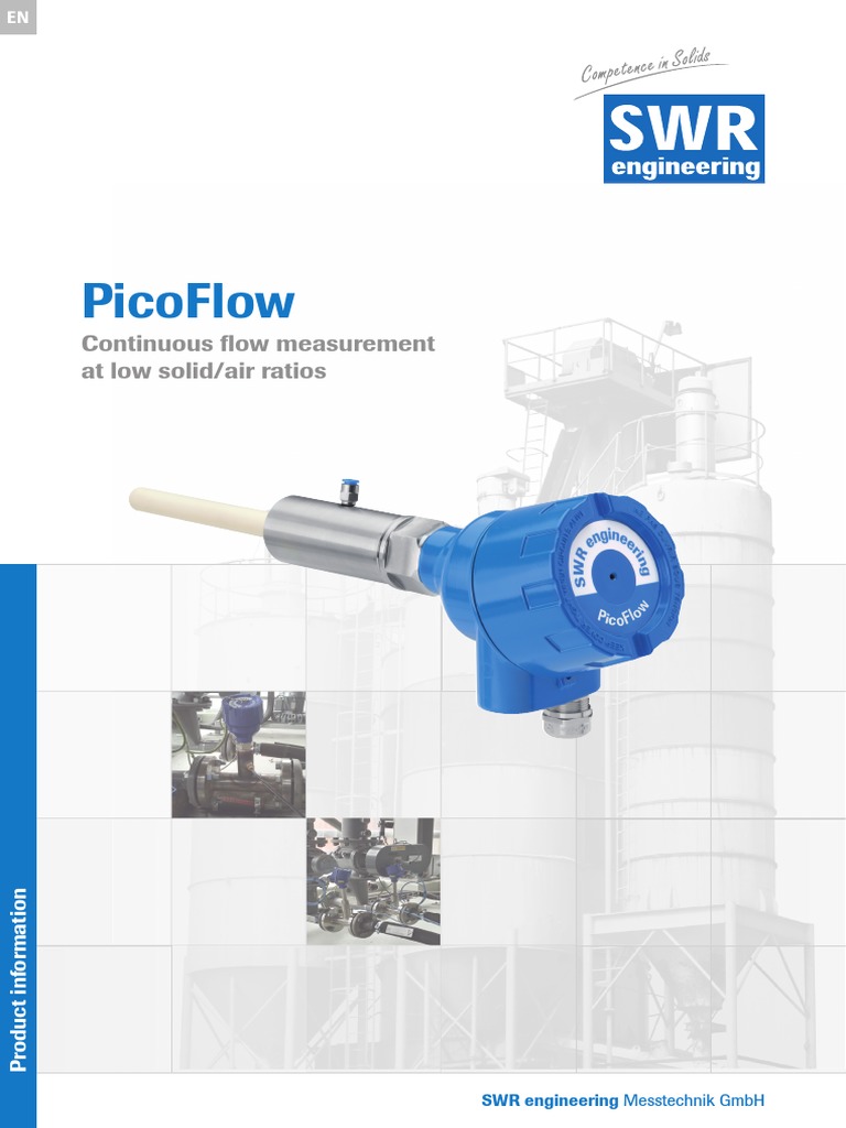 Picoflow: Continuous Ow Measurement at Low Solid/Air Ratios | PDF | Pipe (Fluid Conveyance ...