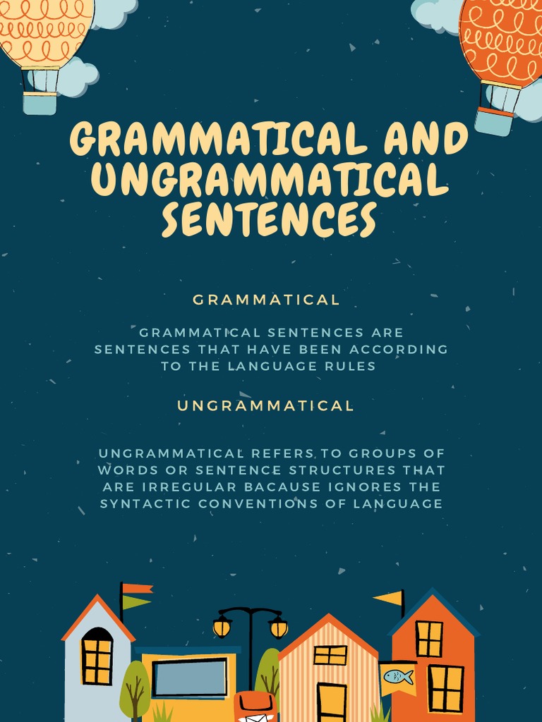 Grammatical and Ungrammatical Sentences | PDF