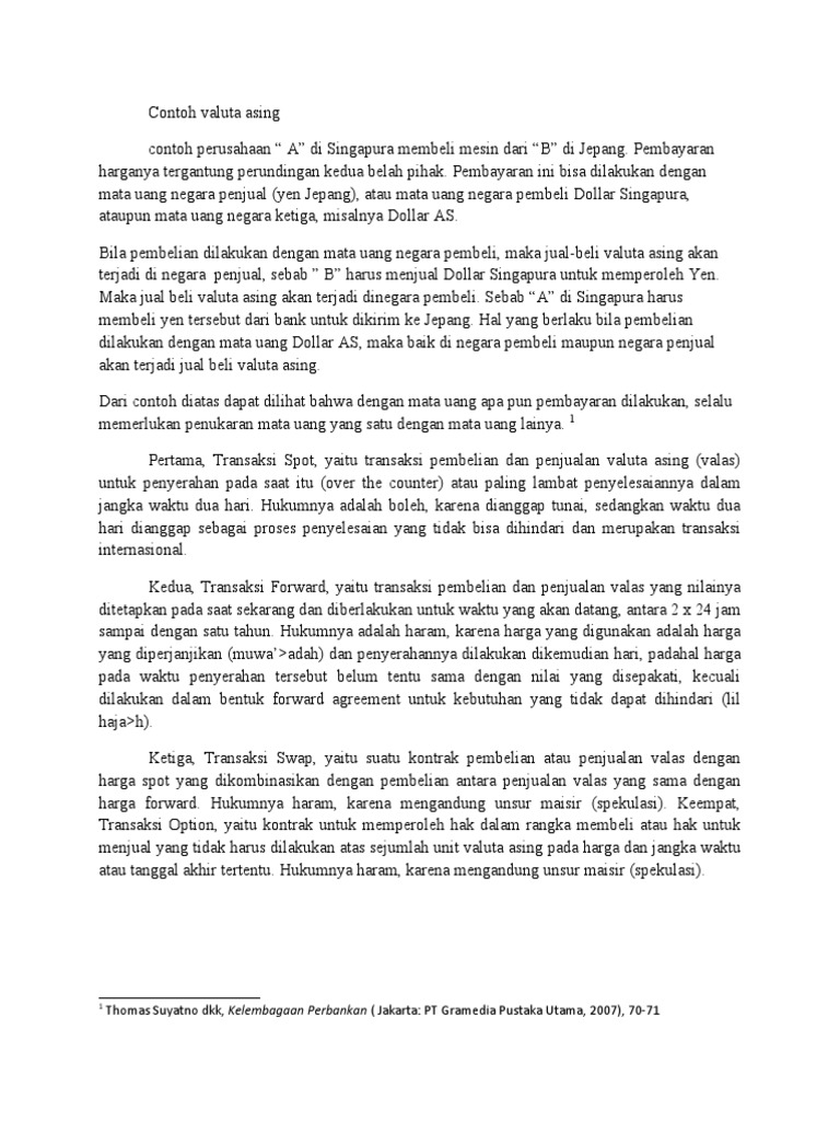Contoh Valuta Asing | PDF | Hukum
