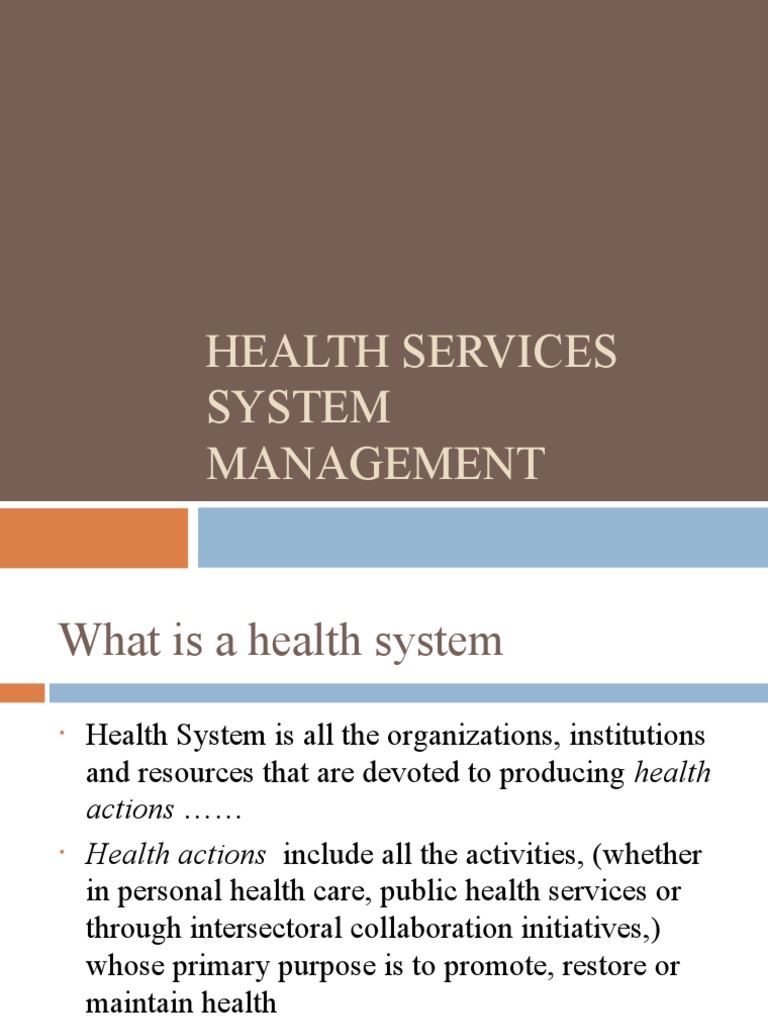 2.health Services System | PDF | Health Human Resources | Health Care