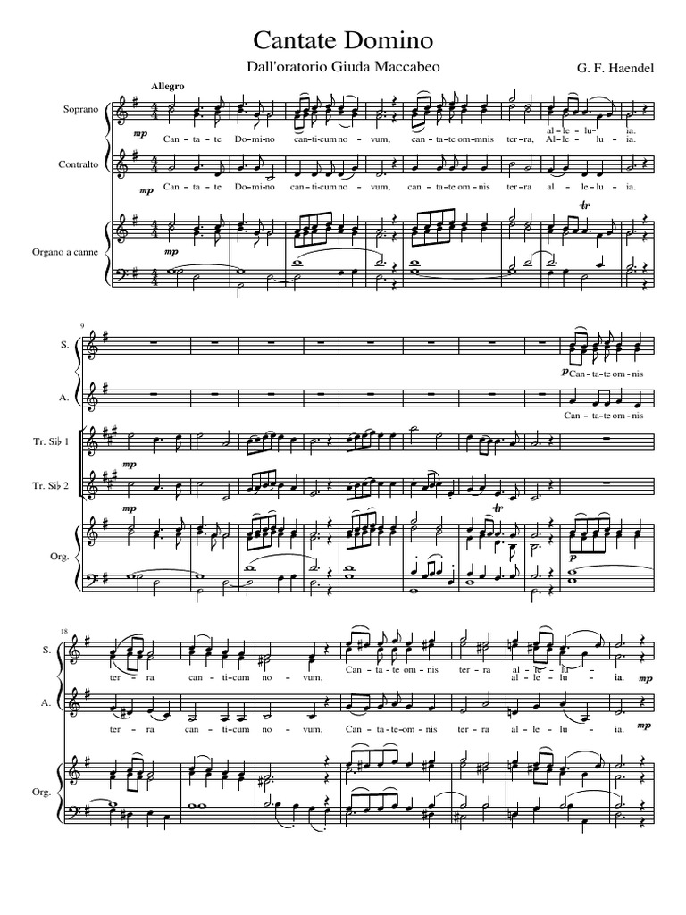 Cantate Domino - Haendel | PDF