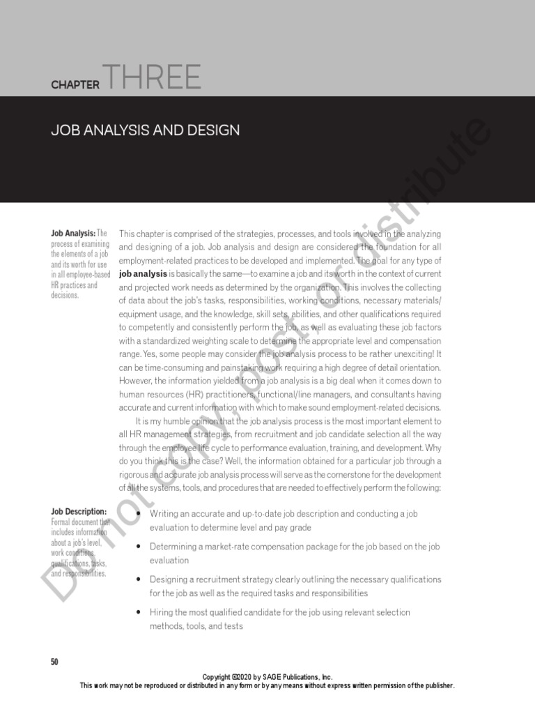 Job Design and Job Analysis | PDF | Competence (Human Resources ...