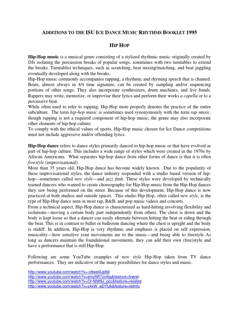 Hip Hop 2c | PDF | Hip Hop Music | Dances