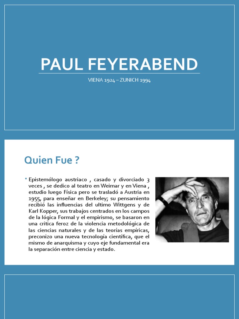 Paul Feyerabend | PDF