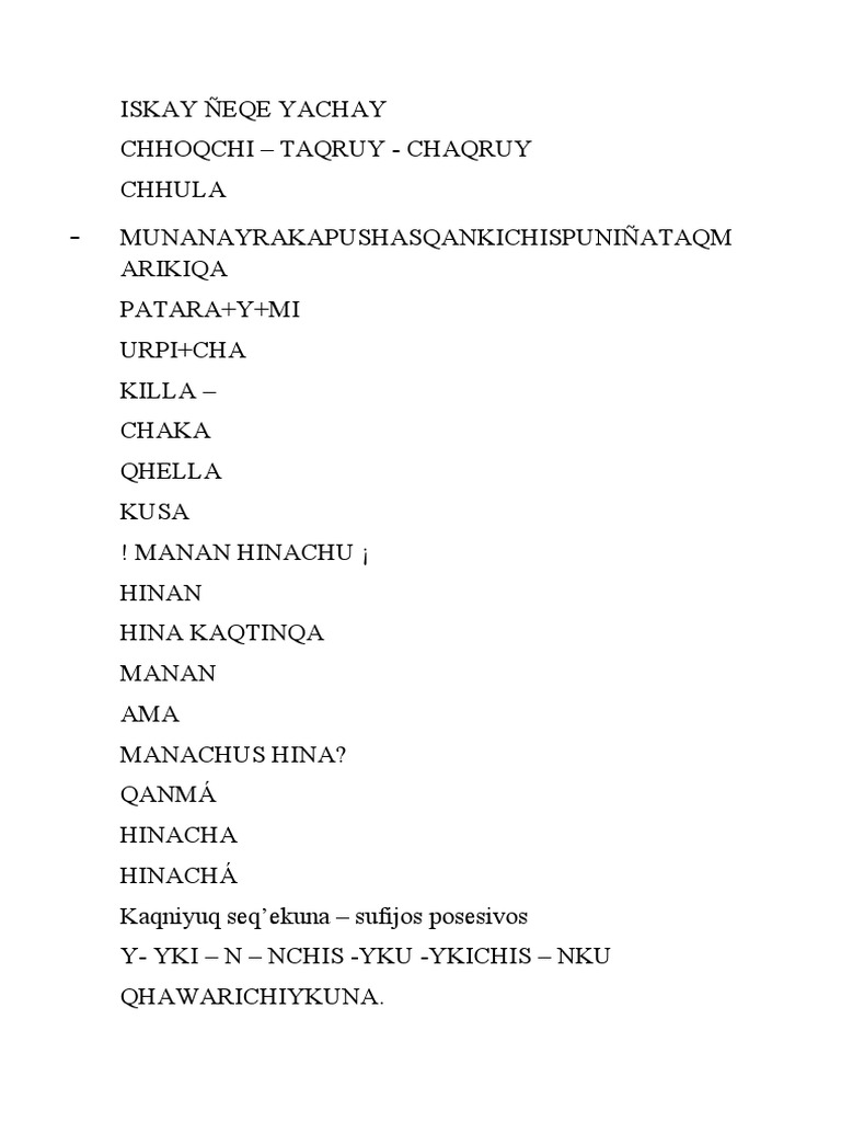 Iskay Ñeqe Yachay | PDF