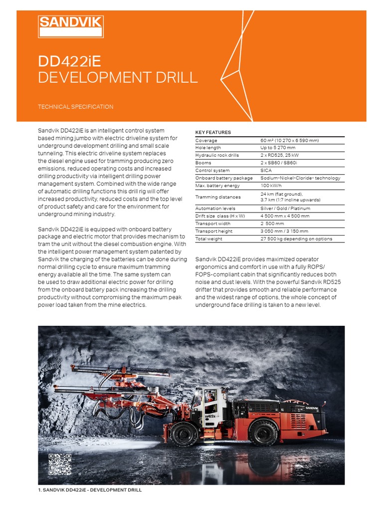 DD422iE Development Drill: Technical Specification | PDF