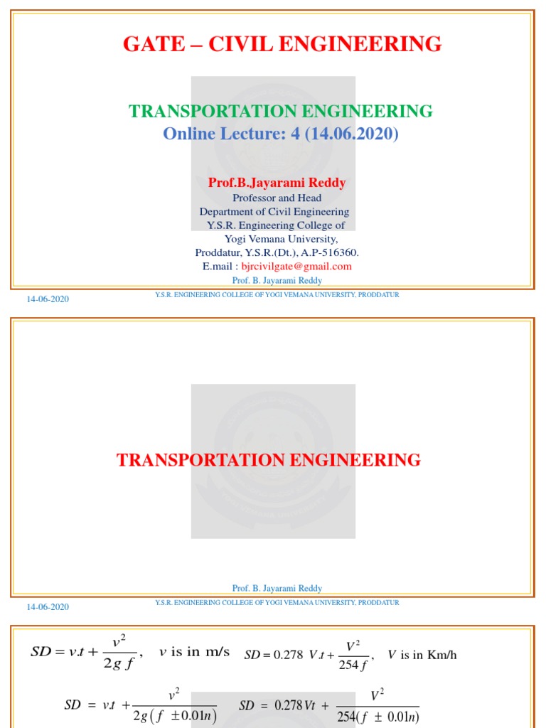 Problems GATE | PDF | Traffic | Road