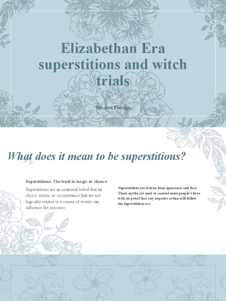 Elizabethan Superstitions Witch Trials | PDF | Superstitions | Witchcraft
