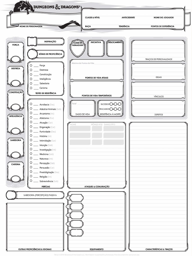 Ficha D&D 5 | PDF