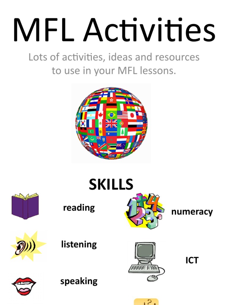 MFL Activities: Lots of Activities, Ideas and Resources To Use in Your ...
