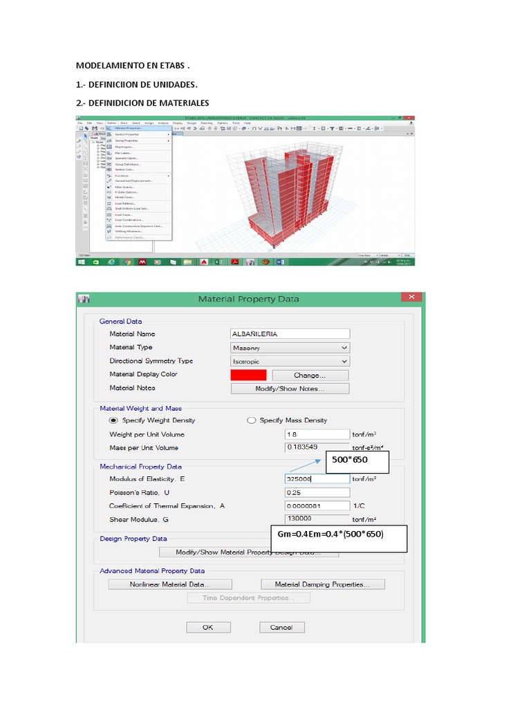 Modelamiento en Etabs | PDF