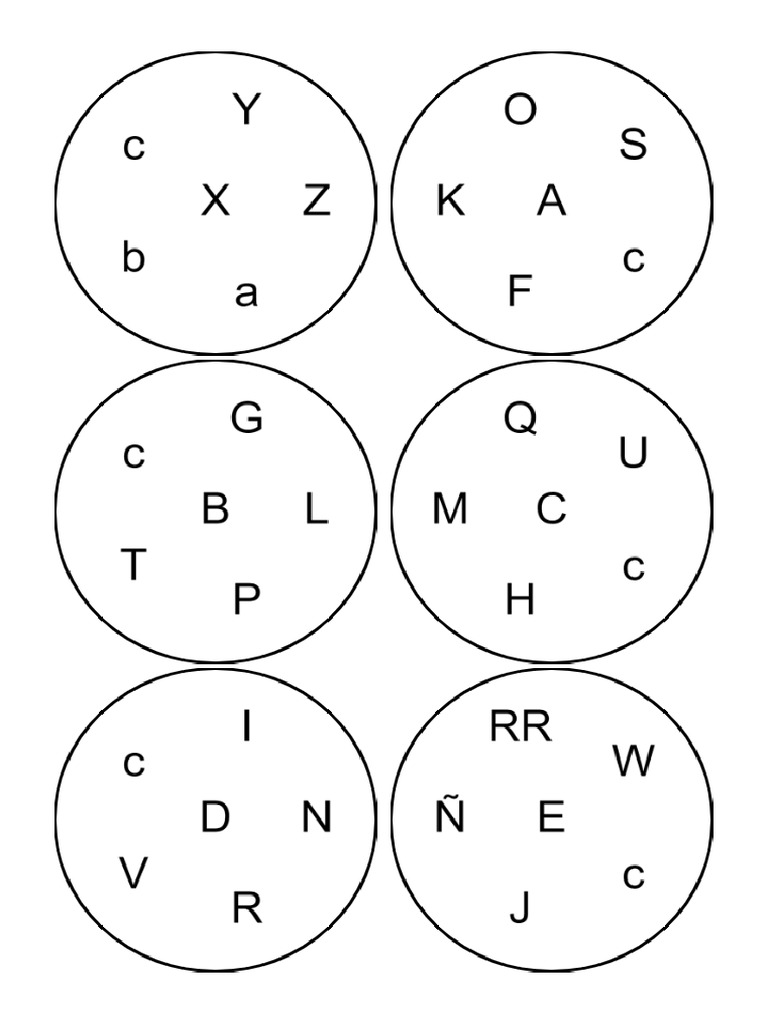 Dobble Letras Círculo | PDF