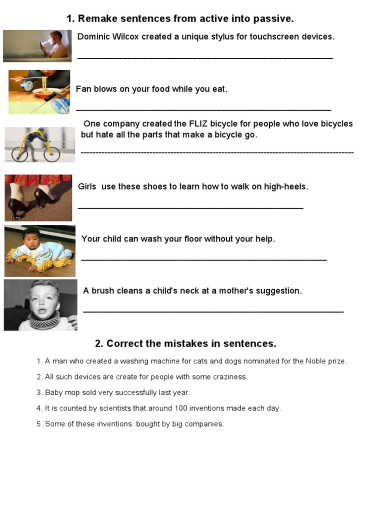 Remake Sentences From Active Into Passive | PDF