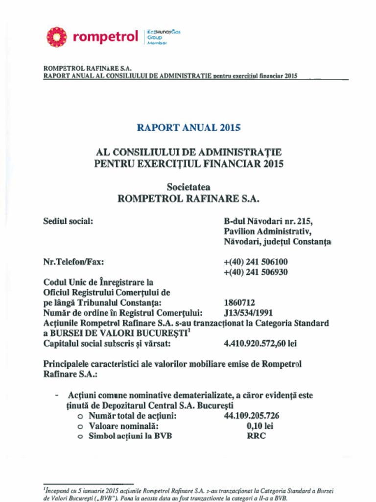 Rompetrol Rafinare | PDF