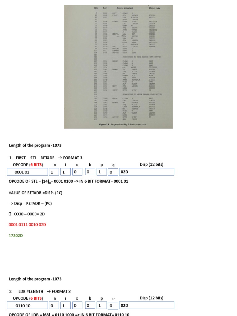Object Code Generation For Sicxe Pdf Integrated Circuit Computer Data 