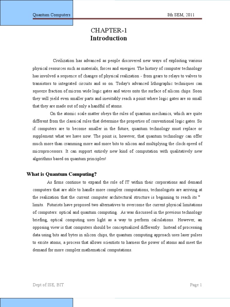 Chapter-1: What Is Quantum Computing? | PDF | Quantum Computing ...