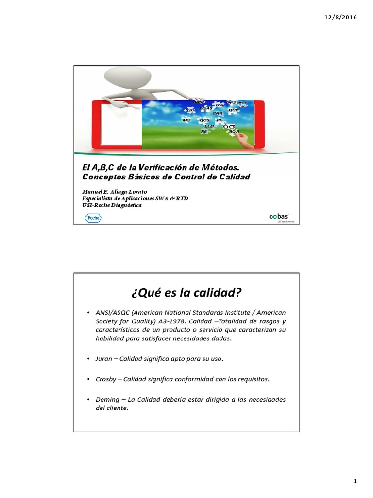 El ABC de La Verificacion de Metodos, Conceptos Basicos de CC | PDF ...