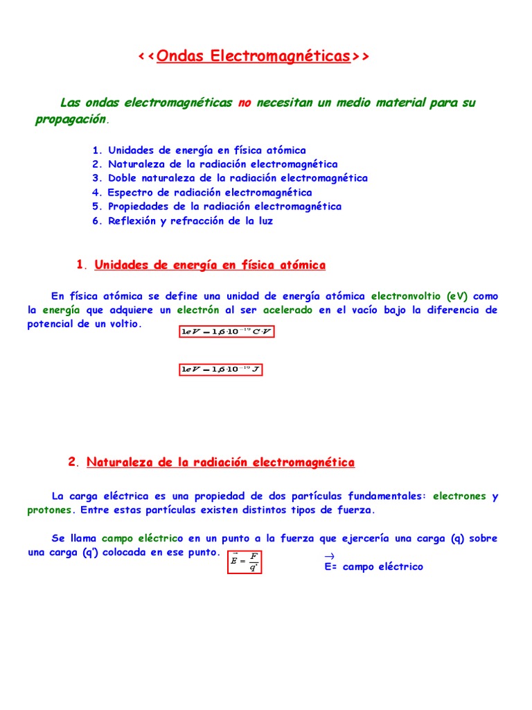 5 Ondas Electromagnéticas - Apuntes de Física de Enfermería | PDF ...