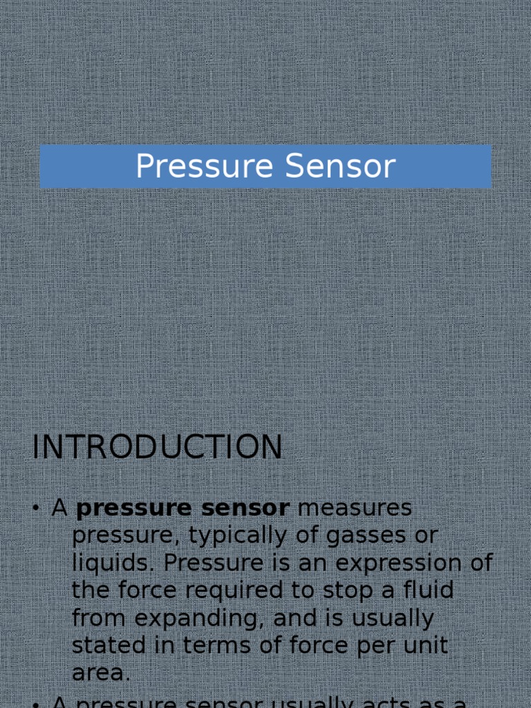 Pressure_Sensor | Pressure Measurement | Sensor