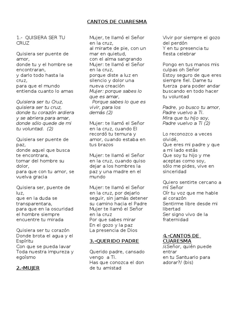 Cantos de Cuaresma | Perdón | Amor