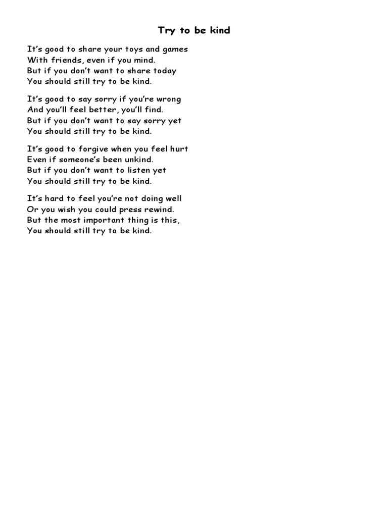 Try To Be Kind | PDF | Self-Improvement