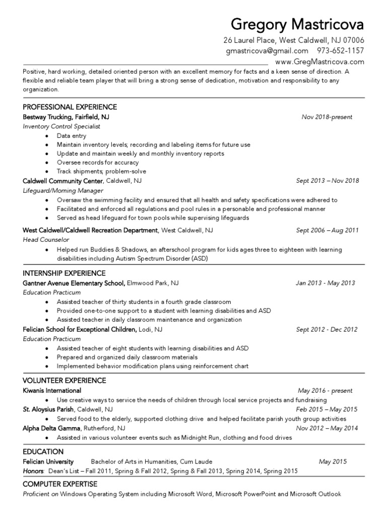 Greg M Resume FNL June 2021 | PDF | Human Nature | Applied Psychology