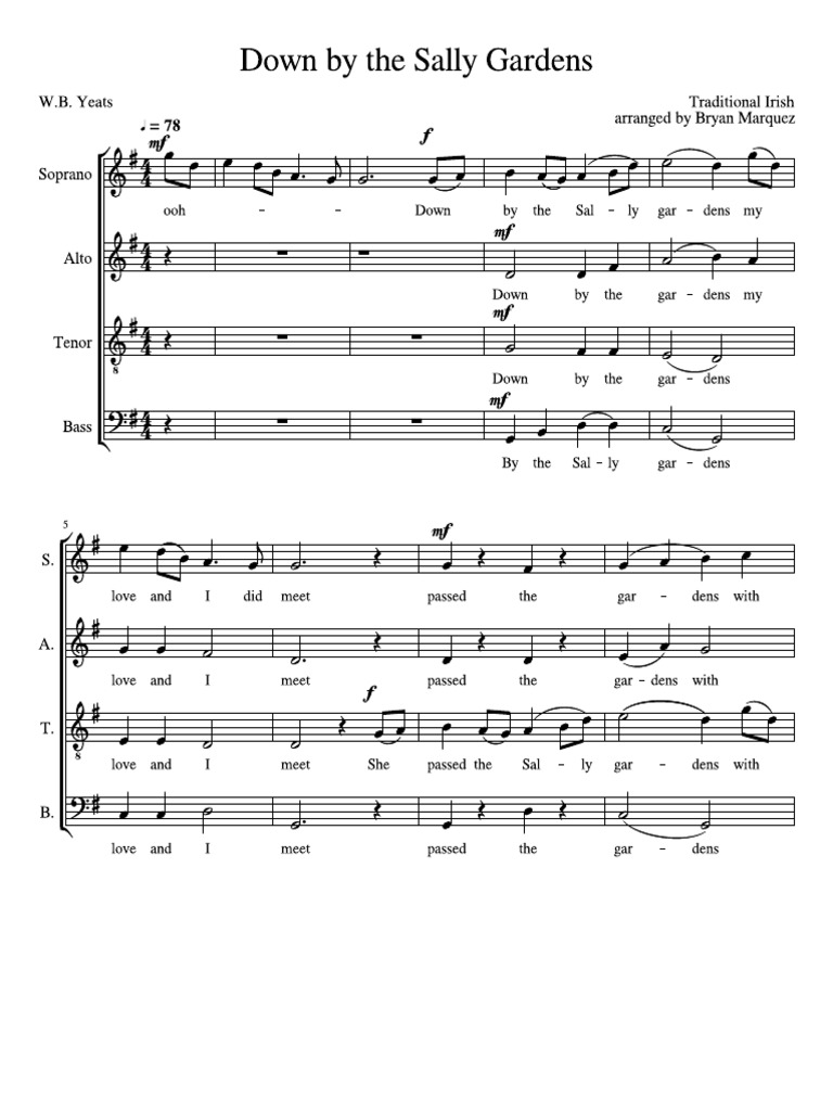 Down by The Sally Gardens | PDF