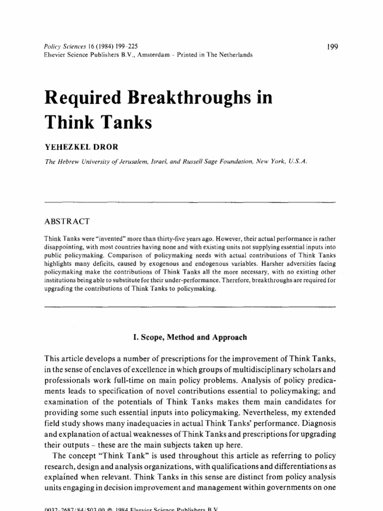 Fulltext | PDF | Think Tank | Social Science