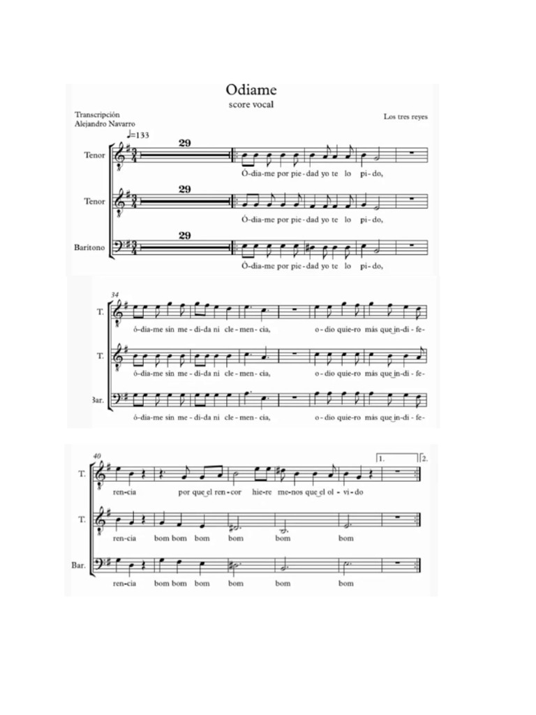 ODIAME 3 Voces | PDF